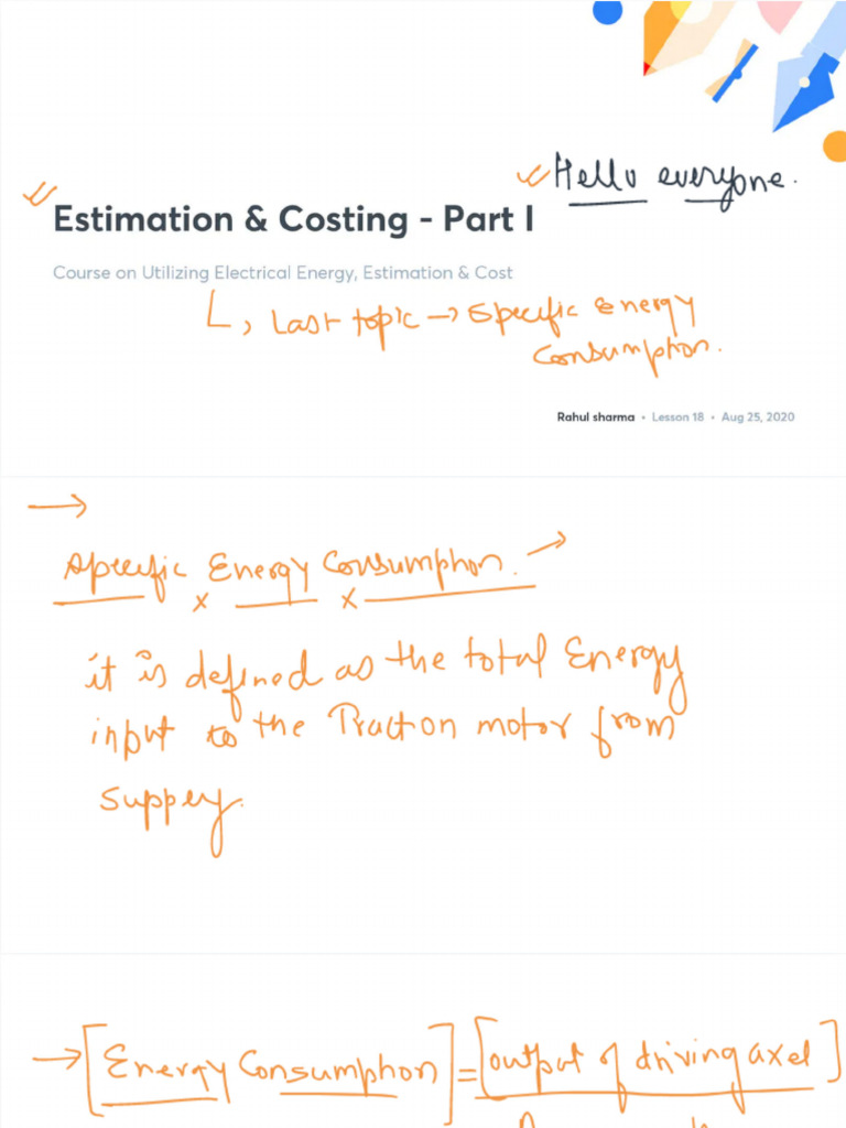Estimation Costing - Part I With Anno 1666428162419 | PDF