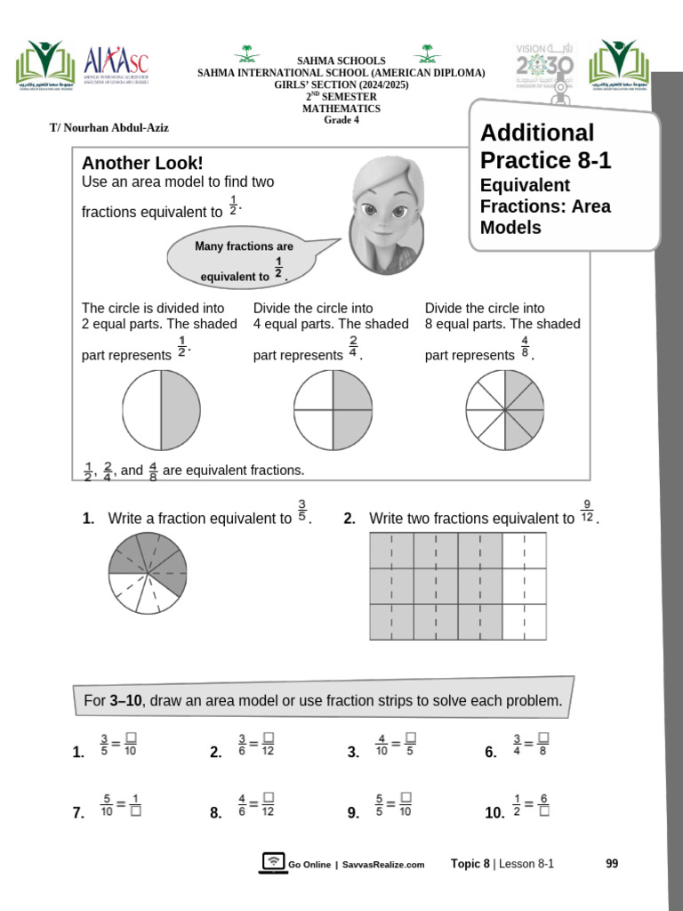 Grade 4 Math: Equivalent Fractions Guide | PDF | Chess | Chess Theory