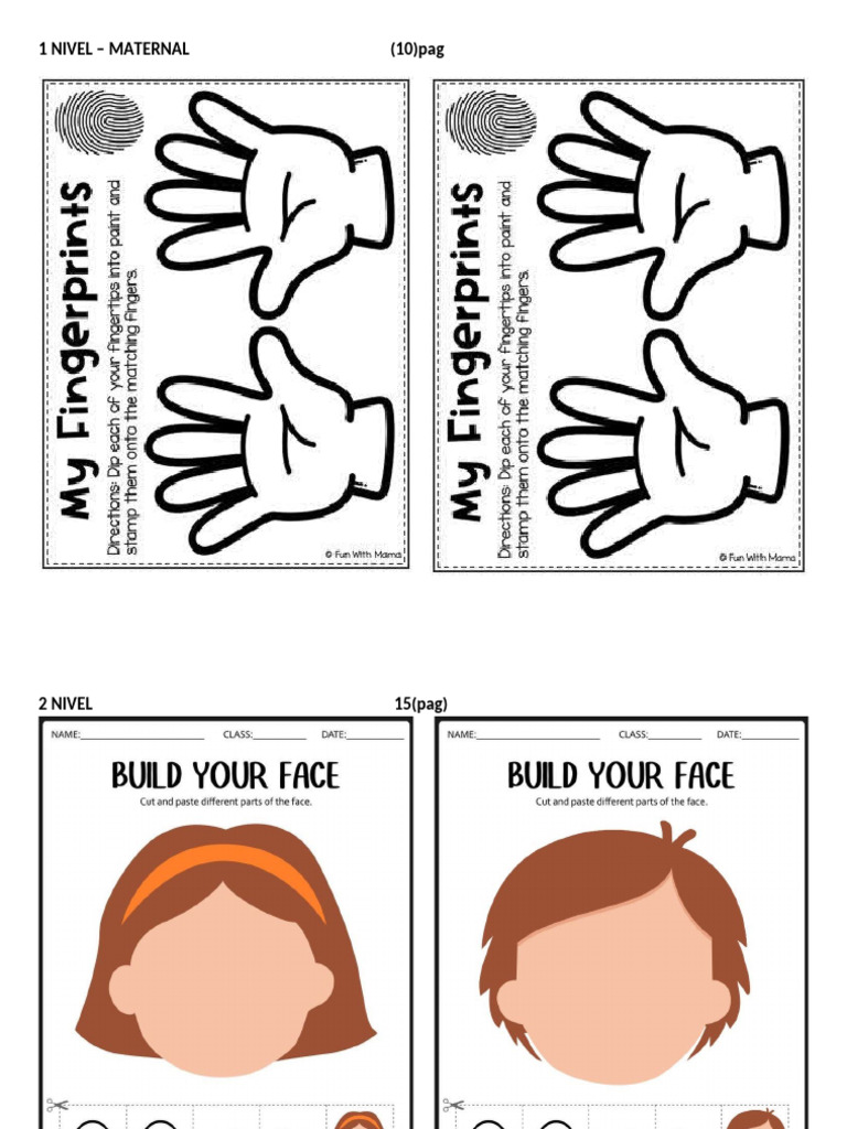Body Parts Preescolar (29-30 Sep) | PDF