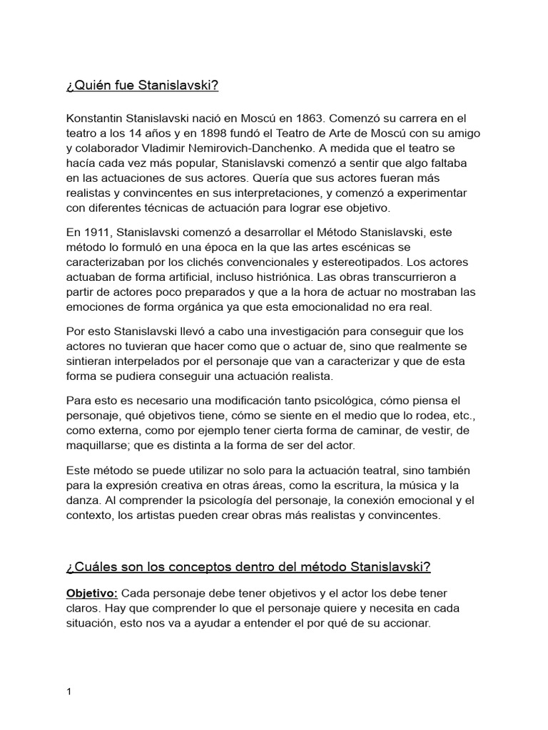 Stanislavski | PDF | Interino