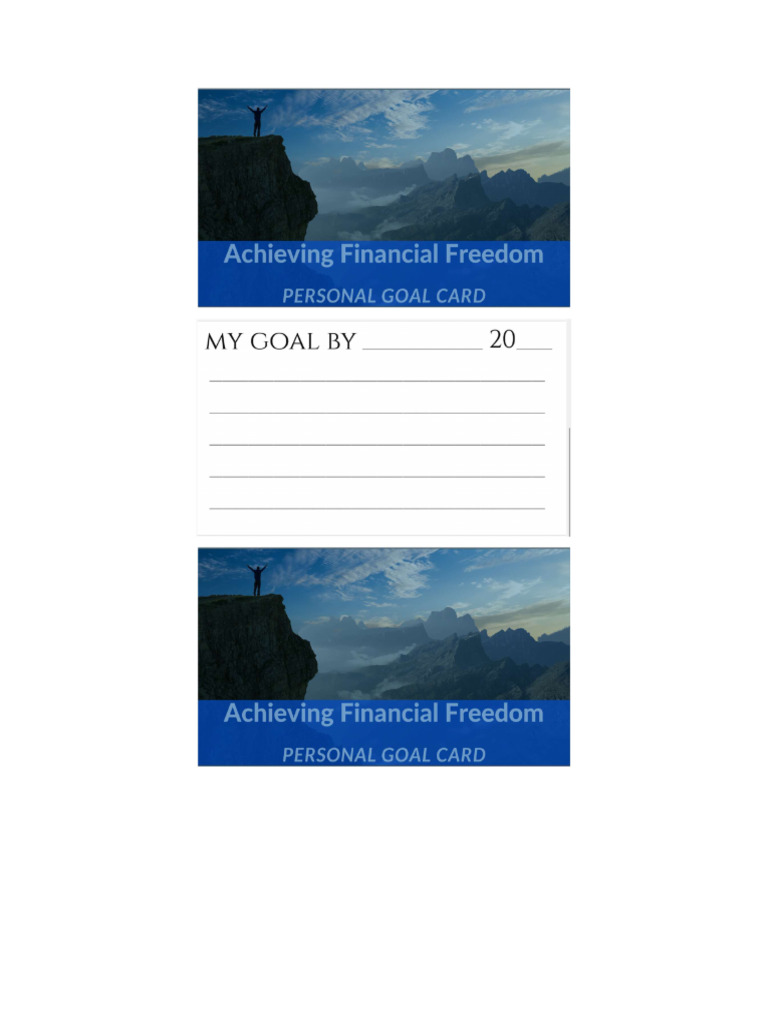 Goal Cards | PDF