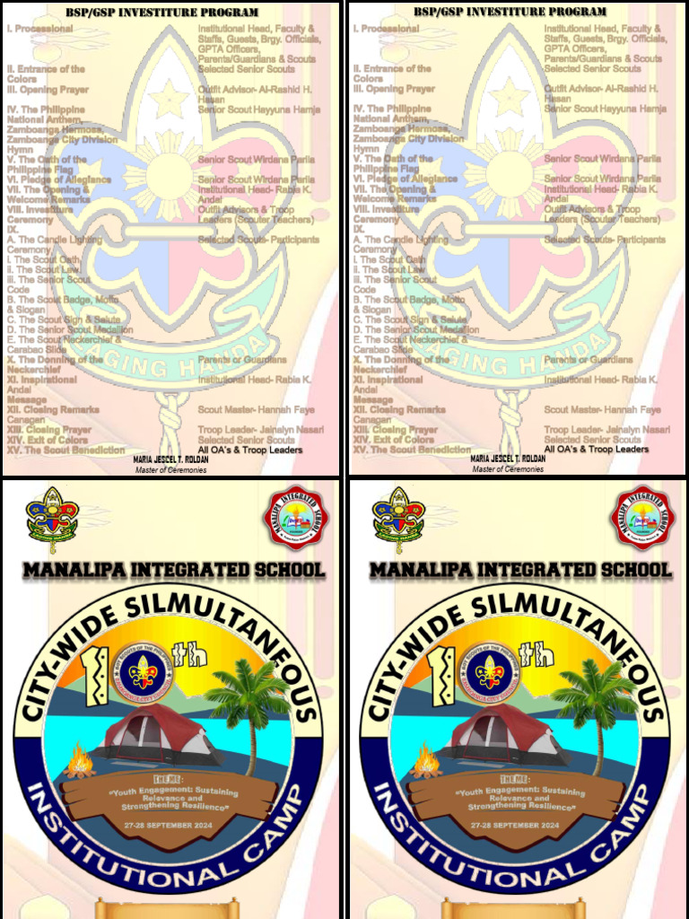 Investiture Program 2024 | PDF | Outdoor Recreation | Scouting