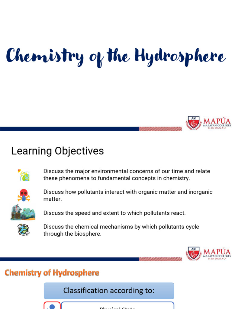 Hydrosphere Chemistry and Pollution Analysis | PDF | Sewage Treatment ...