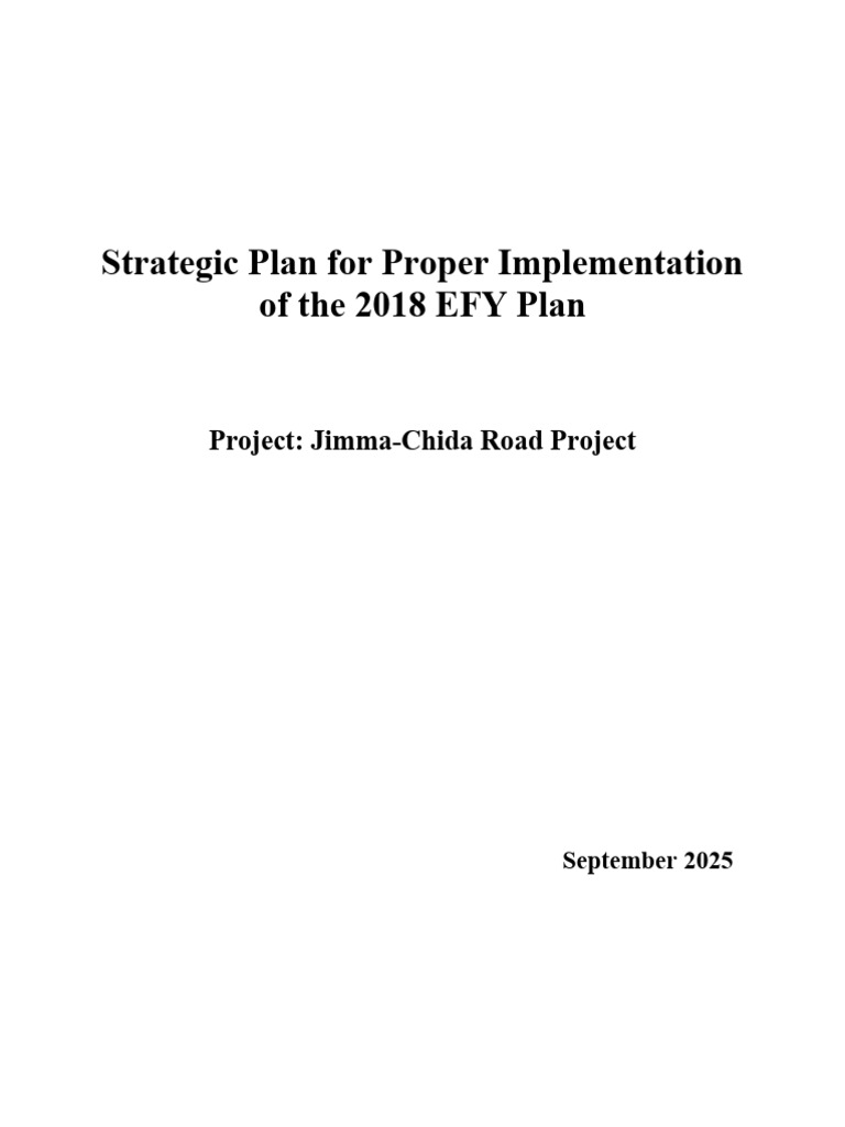 Strategic Plan For Proper Implementation of 2018 EFY Plan | PDF ...