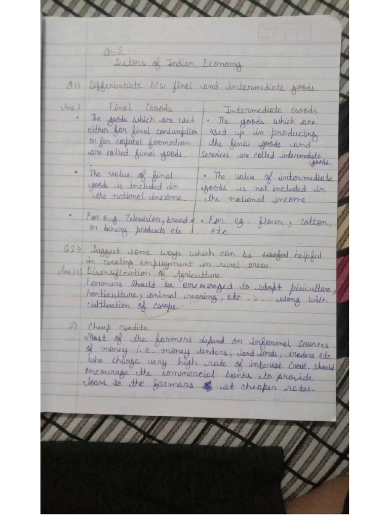 Eco Ch-2 Sectors of Indian Economy | PDF