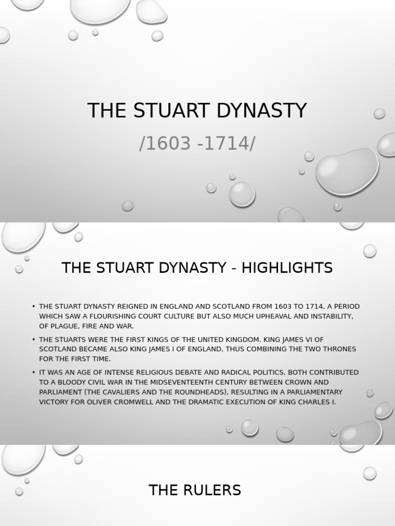 The Stuart Dynasty - Topic 7 | PDF | Monarchy Of The United Kingdom ...