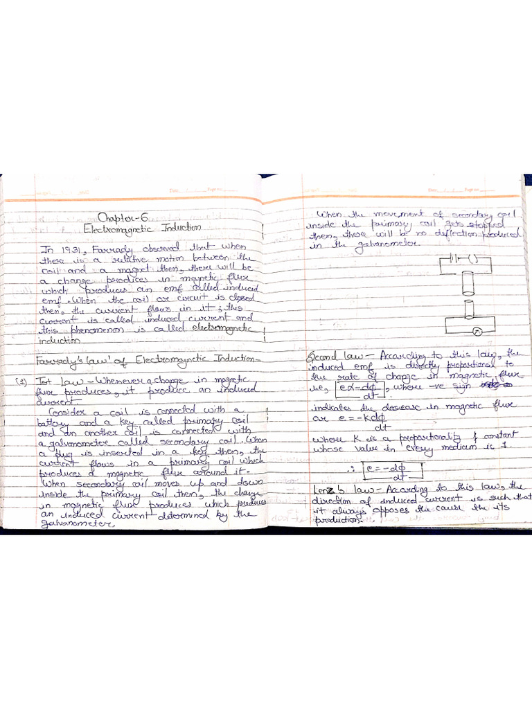 Ch6 Electromagnetic Induction | PDF