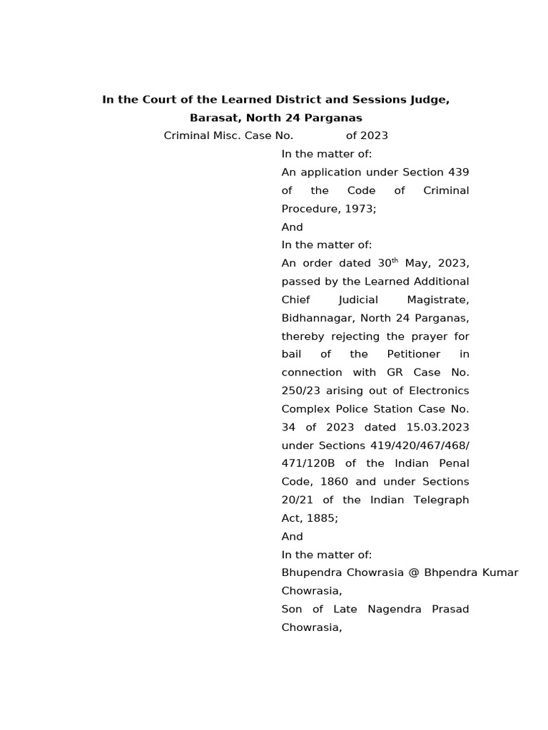 439 Bhupendra Chowrasia | PDF | Bail | Justice