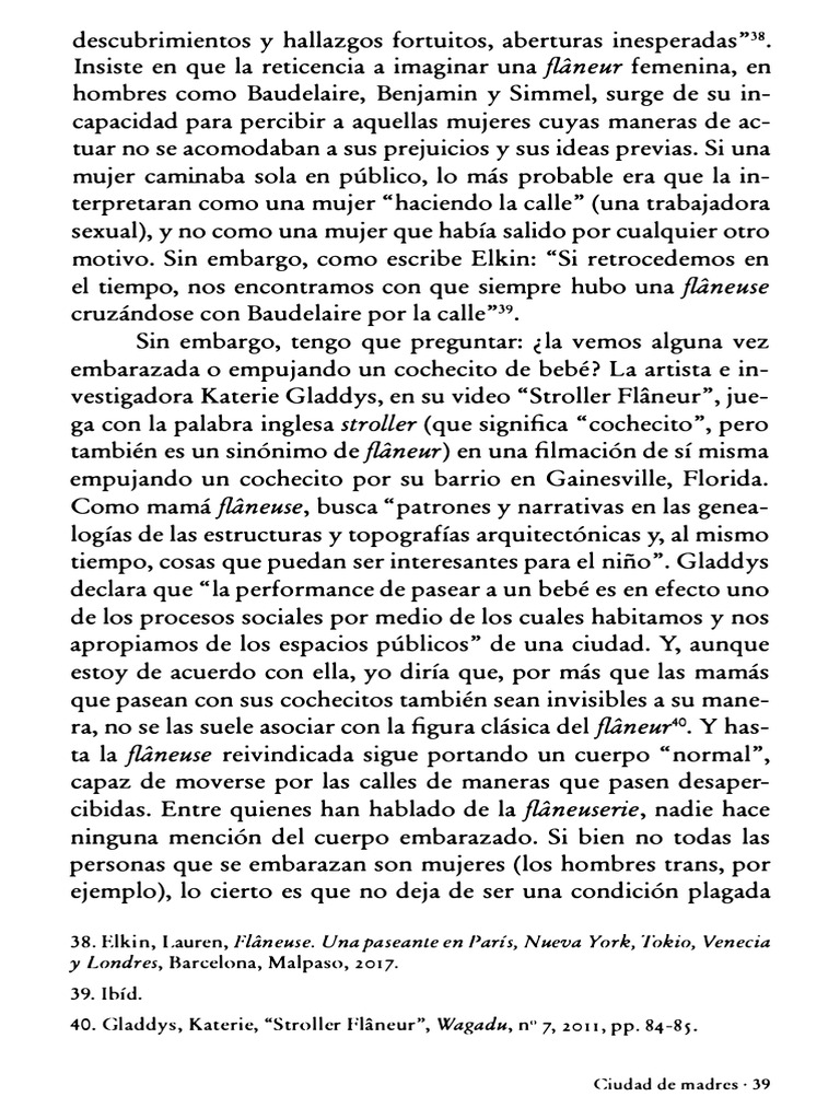 La Flâneuse: Maternidad y Espacio Público | PDF