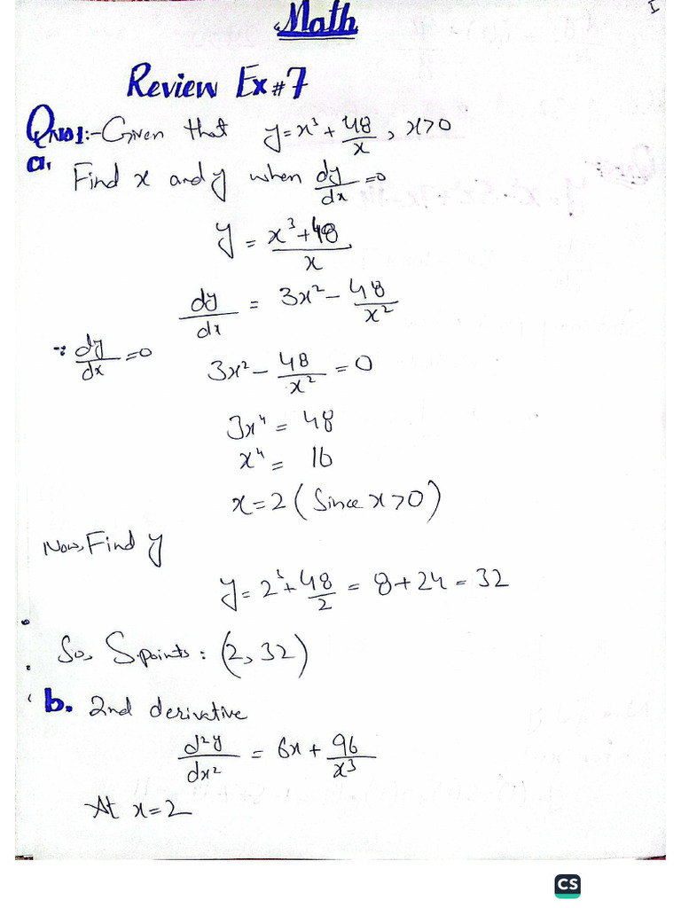 Chapter 7 Review Exercise | PDF