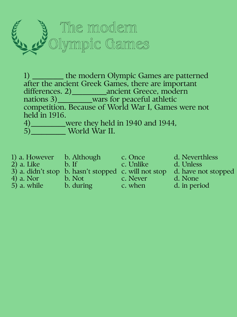 The Modern Olympic Games | PDF