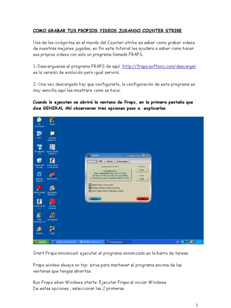 Tutorial Fraps | PDF | Informática | Software