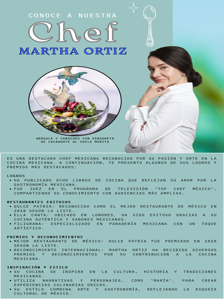 Chef Martha Ortiz: Arte y Éxito Mexicano | PDF
