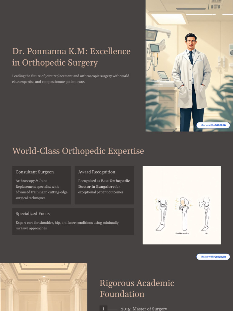 DR Ponnanna KM Excellence in Orthopedic Surgery | PDF | Orthopedic ...