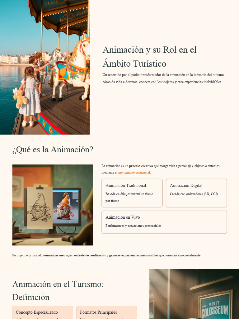 Animación en el Turismo: Innovación Visual | PDF | Turismo | Animación