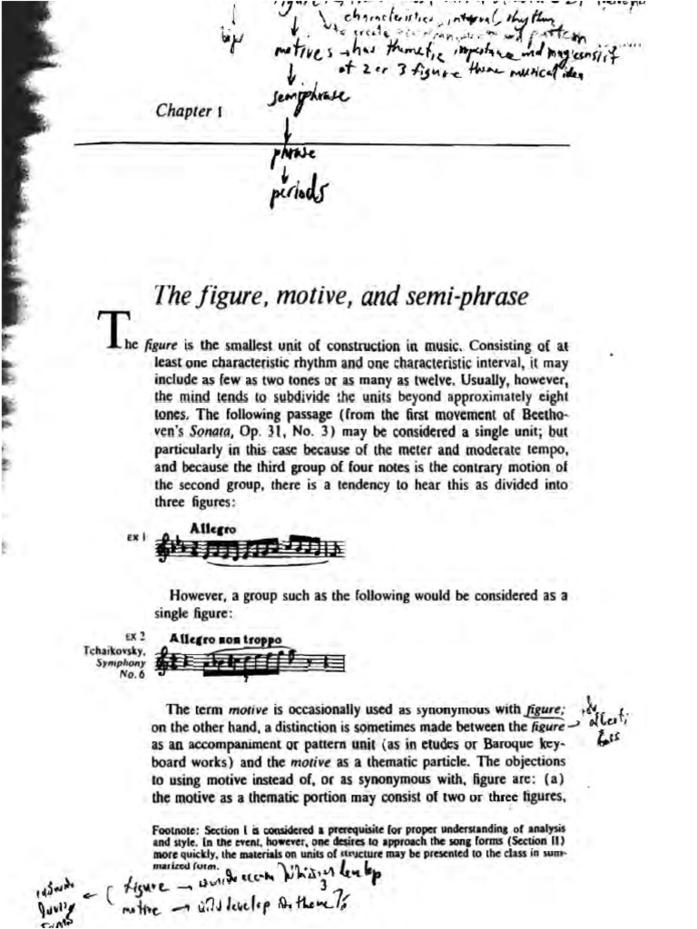 Figur, Motive and Semi Phrase - Leon Stein (Structure & Style) 1979 | PDF