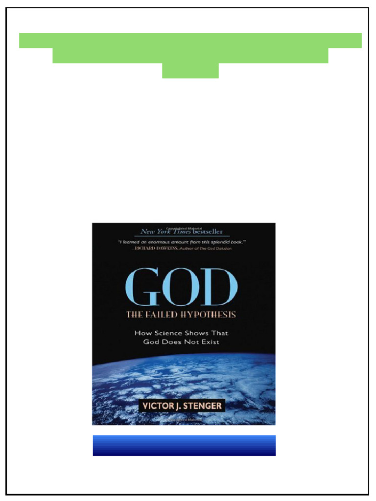 God The Failed Hypothesis How Science Shows That God Does Not Exist ...