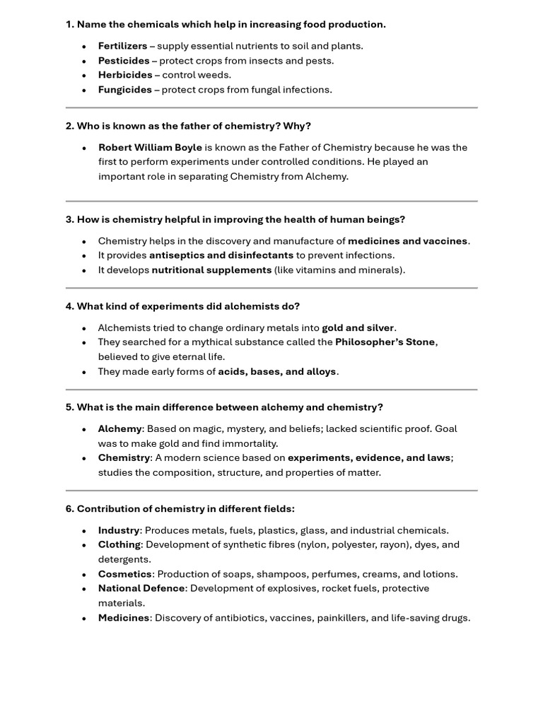 Introduction To Chemistry | PDF