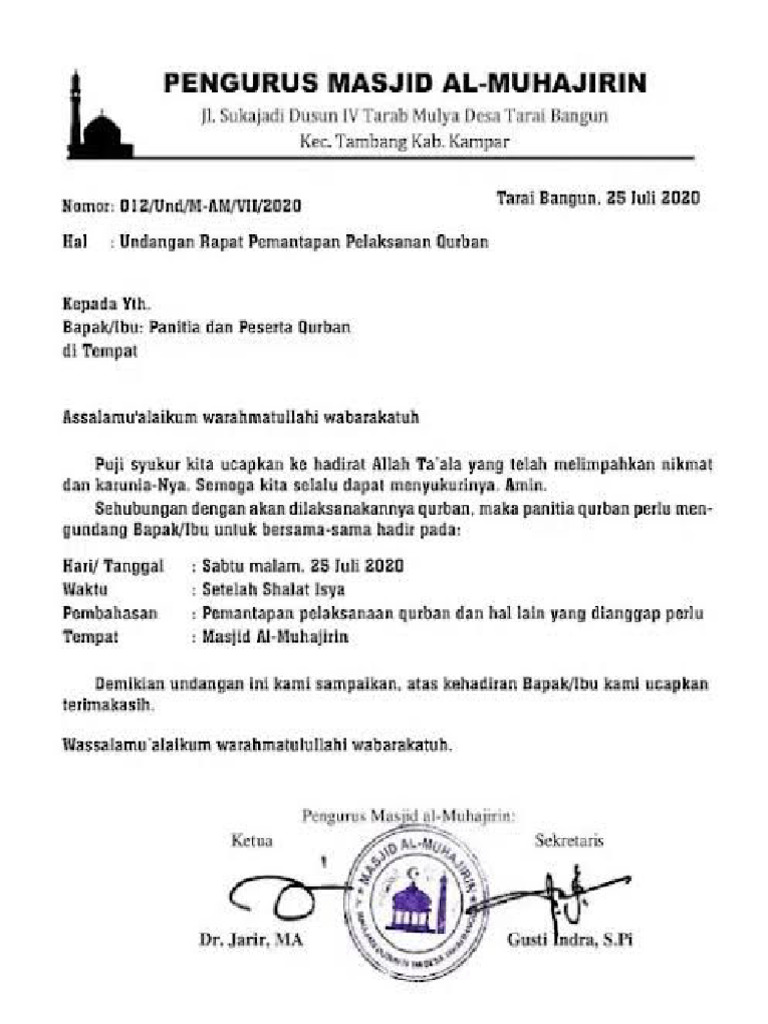 Surat Undangan | PDF