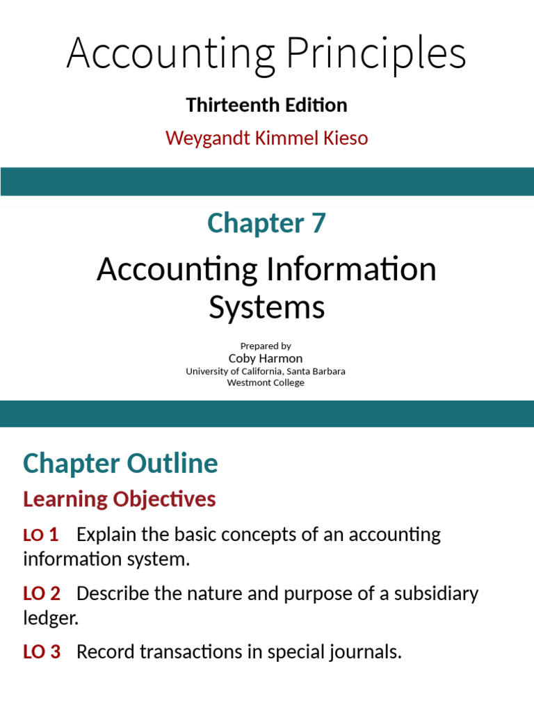 Accounting Information Systems Overview | PDF | Debits And Credits ...