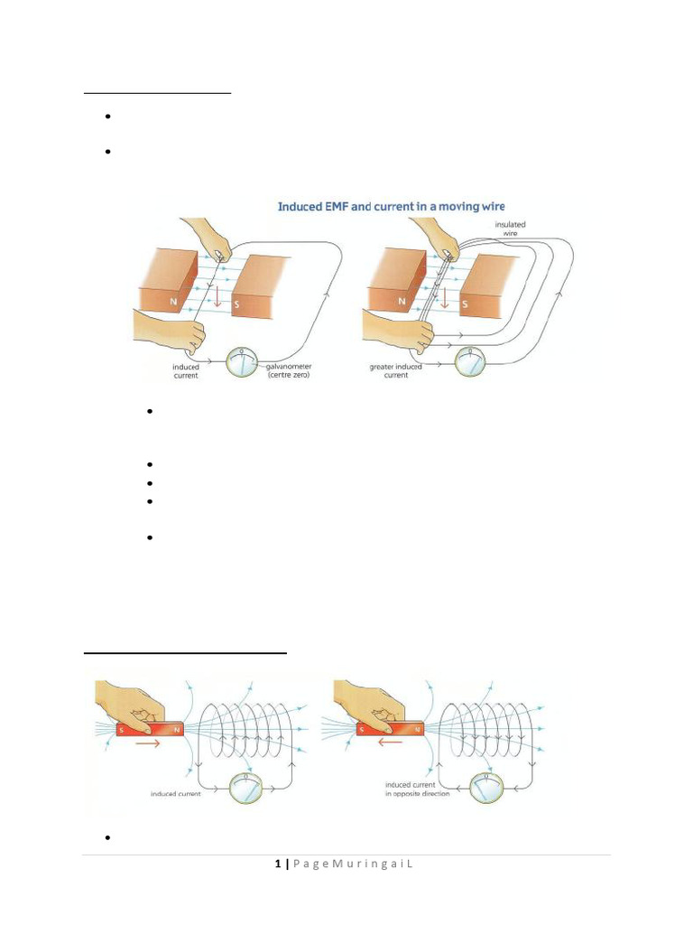 Electromagnetic Induction Explained | PDF | Electromagnetic Induction ...