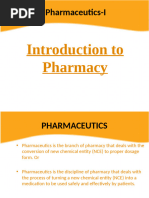 Introduction To Pharmacy | PDF | Pharmacy | Pharmacist