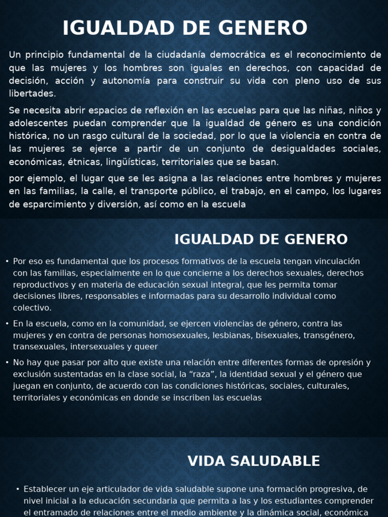 Promoviendo Igualdad de Género y Salud | PDF | Mujer | Igualdad de género