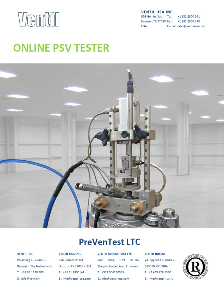 Online PSV Testing System Overview | PDF | Valve | Software