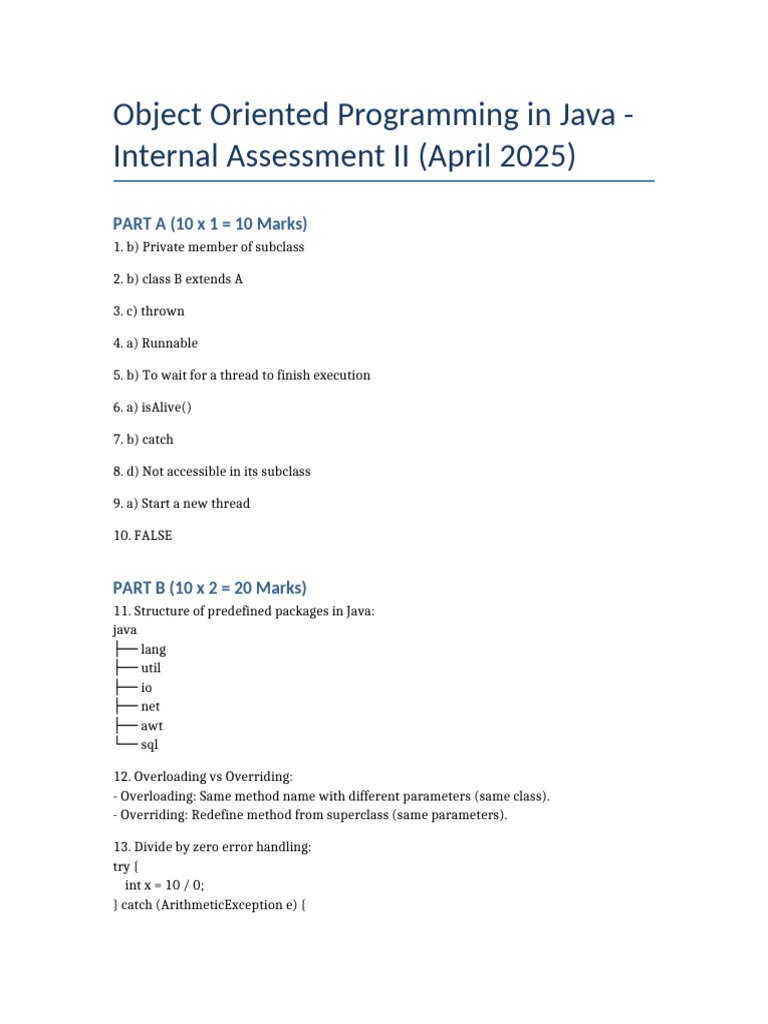 Java Object-Oriented Programming Guide | PDF | Method (Computer ...