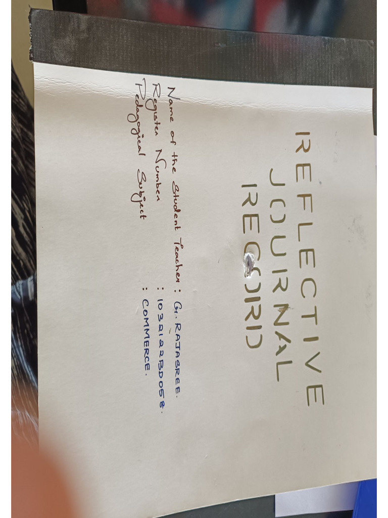 Reflective Journal Record | PDF
