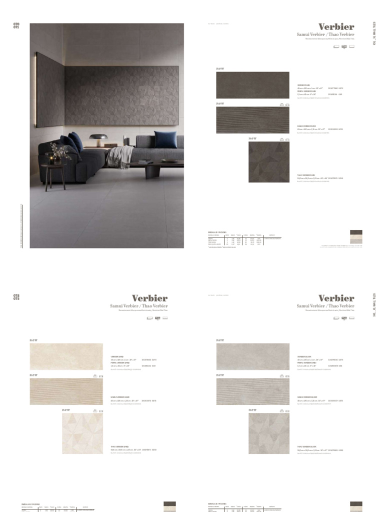 Verbier Series XL Wall Tiles Overview | PDF