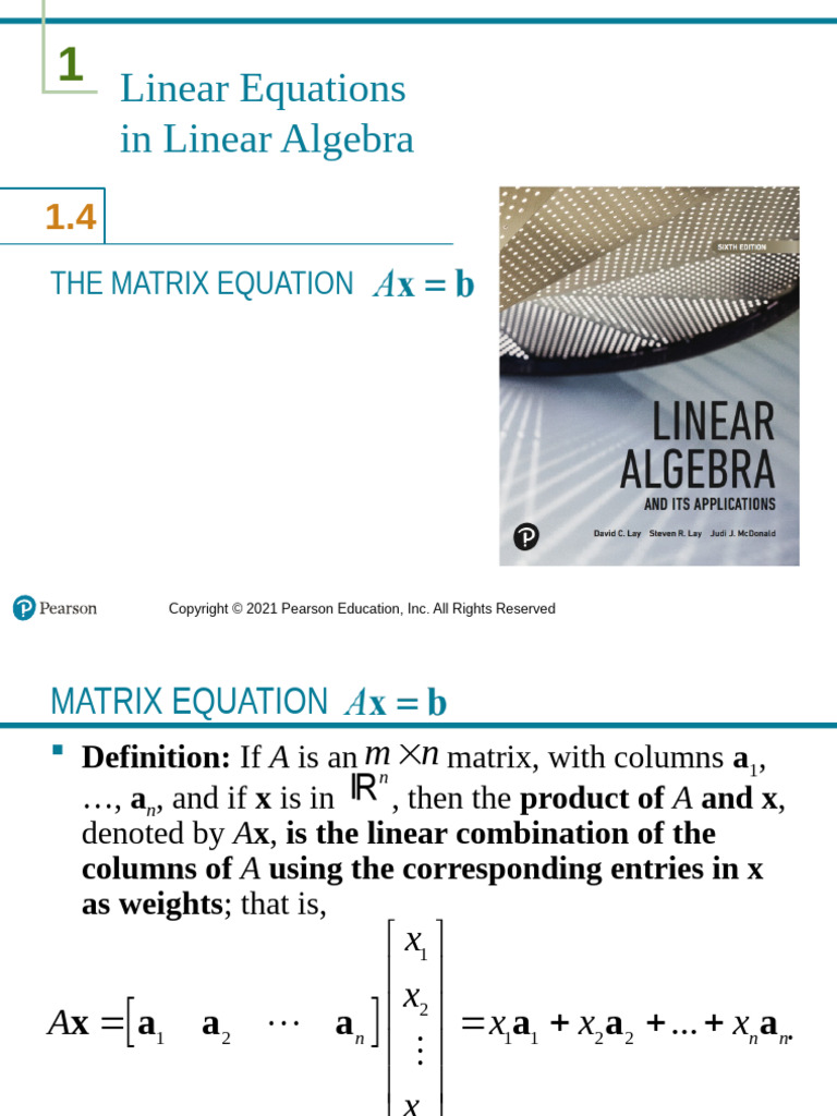 Understanding Matrix Equations in Algebra | PDF | Matrix (Mathematics ...