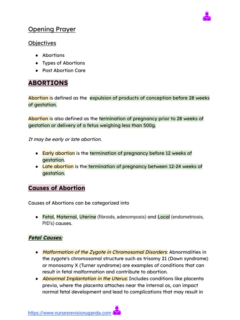 Understanding Abortions: Types and Care | PDF | Miscarriage | Abortion
