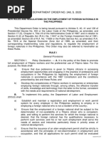 DOLE Department Order No. 248-2025 | PDF | Employment | Travel Visa