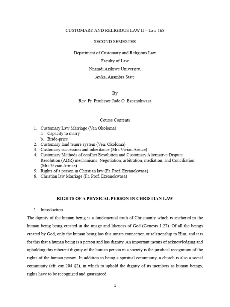 Rights and Duties in Christian Law | PDF | Baptism | Catholic Church