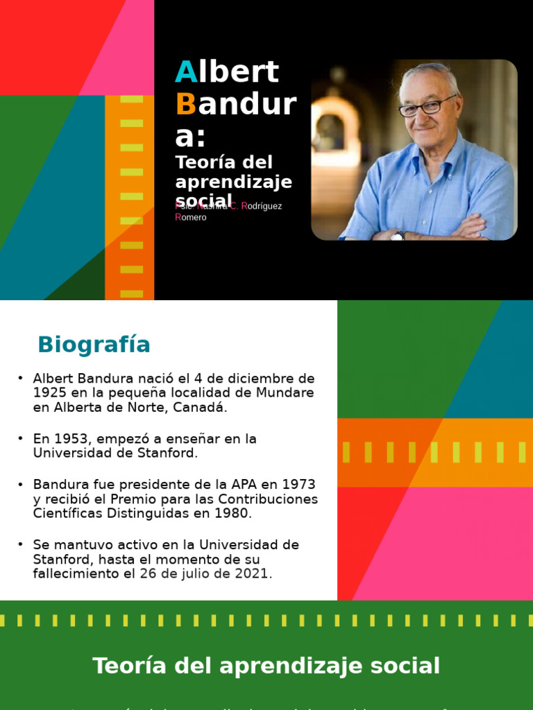 Teoría del Aprendizaje Social de Bandura | PDF | Aprendizaje | Motivacional
