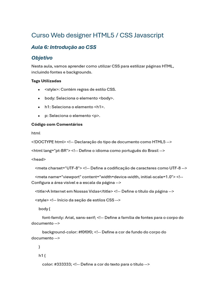 Aula 6 - CSS | PDF