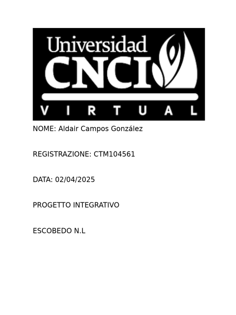 Progetto Integrativo | PDF