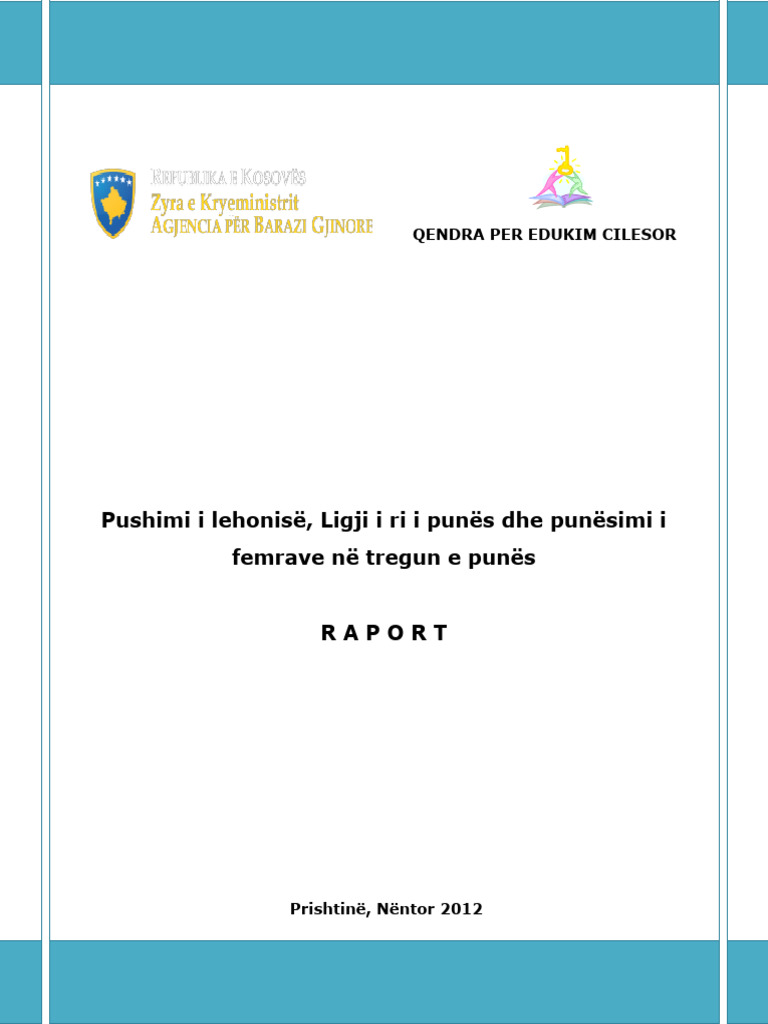 Pushimi I Lehonisë, Ligji I Ri I Punës Dhe Punësimi I Femrave Në Tregun ...