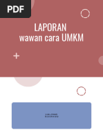 Laporan Hasil Wawancara Umkm | PDF