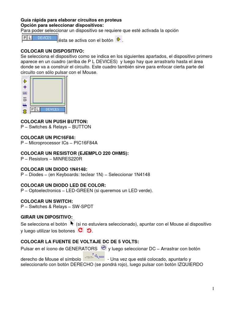 Cómo usar push button en Proteus | PDF | Ingenieria Eléctrica | Informática