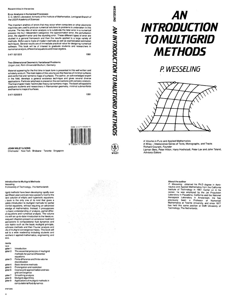 An Introduction To Multigrid Methods, by Pieter Wesseling | PDF