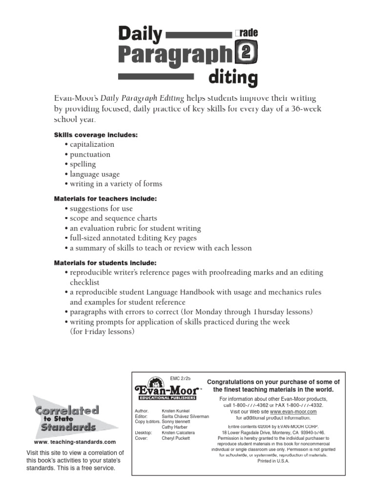 Daily - Paragraph.editing Grade.2 | PDF