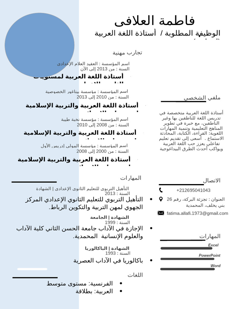 73 CV Template Spontaneous Application | PDF