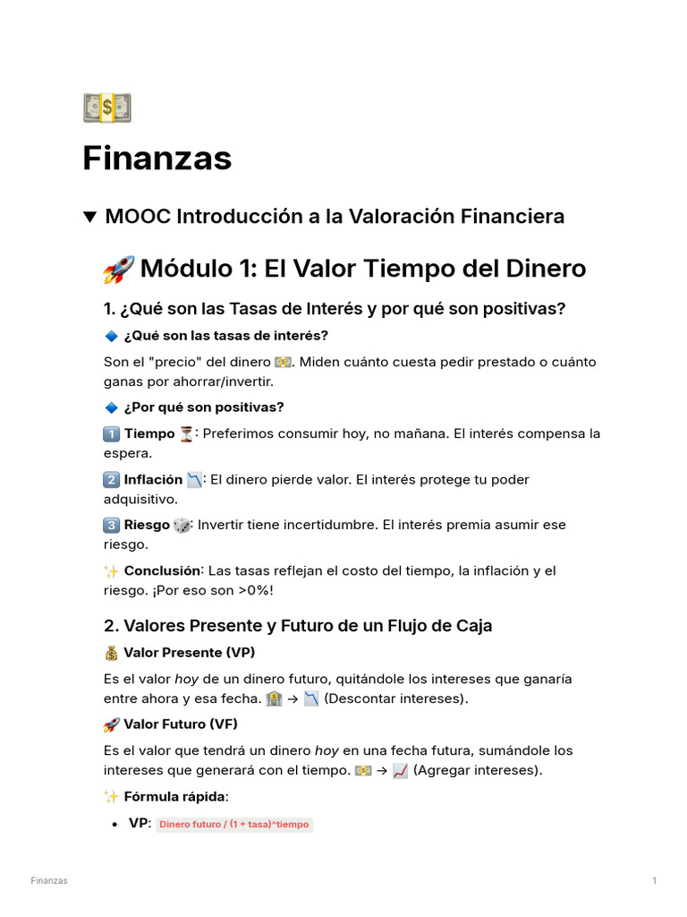 Introducción a la Valoración Financiera | PDF | Interés | Bonos (Finanzas)