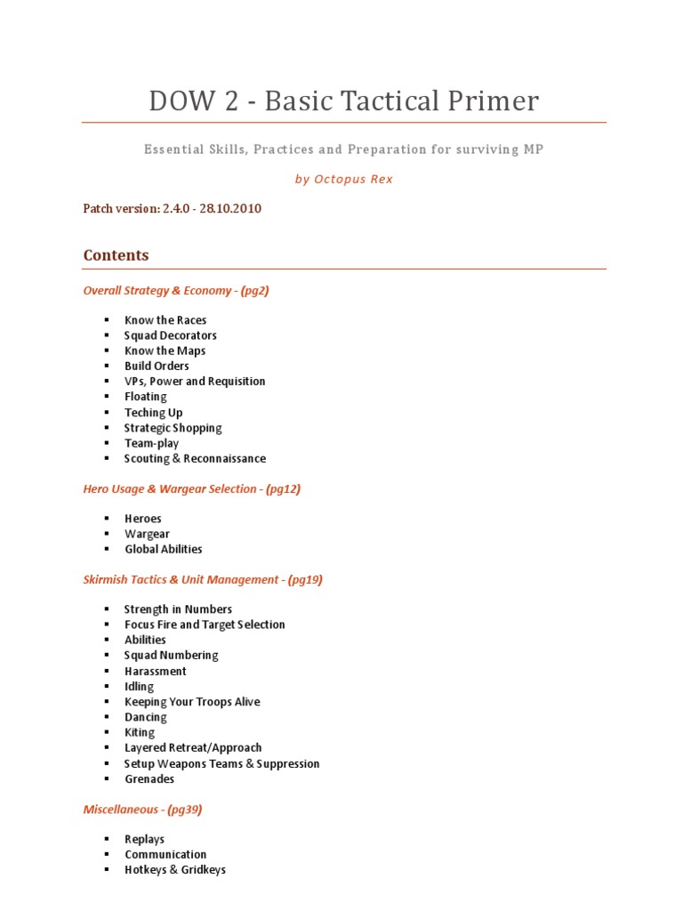 Basic Tactical Primer | PDF | Reconnaissance | Armed Conflict