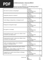 PHQ-8 Depression Questionnaire PDF | PDF