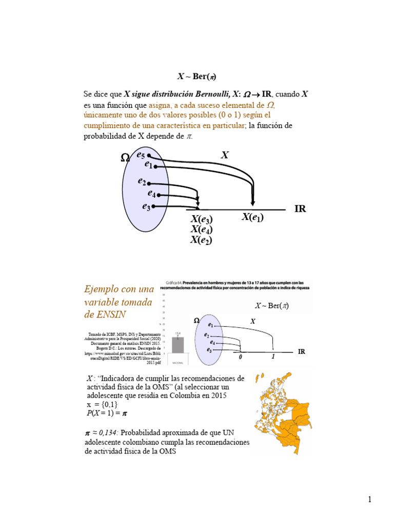 Distribuciones Bernoulli y Binomial en ENSIN | PDF | Teoría de la ...