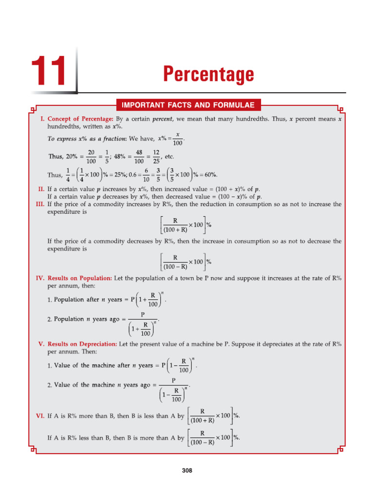Percentage Problems | PDF