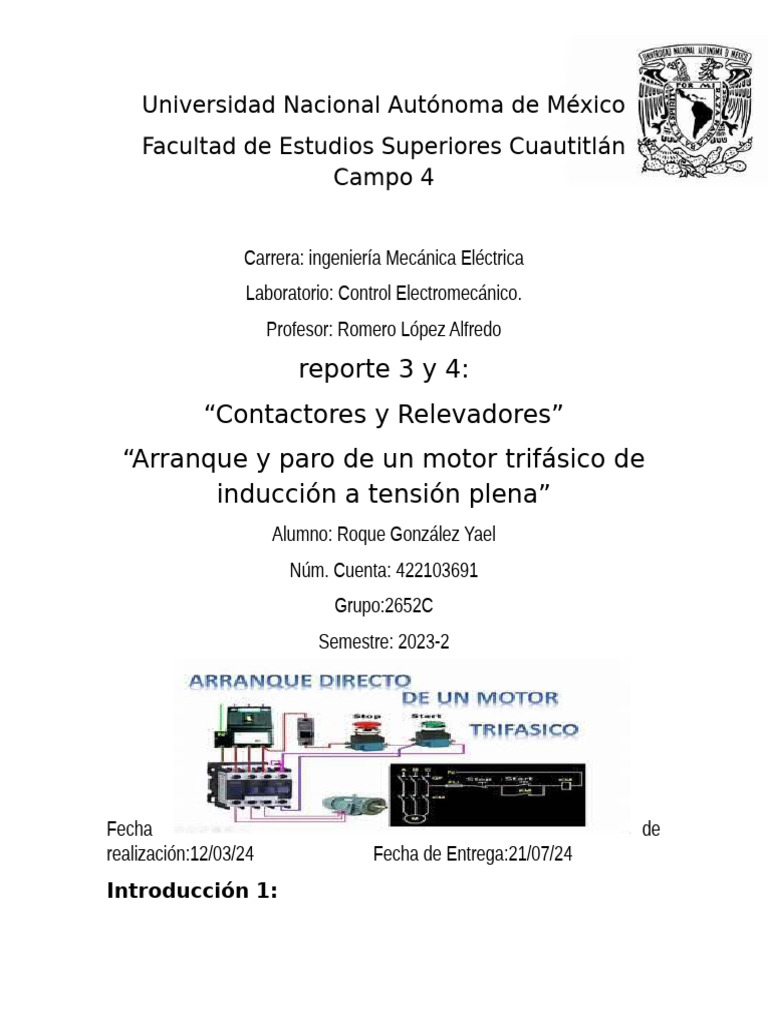 Reporte 3 y 4 Control | PDF | Ingenieria Eléctrica | Corriente eléctrica